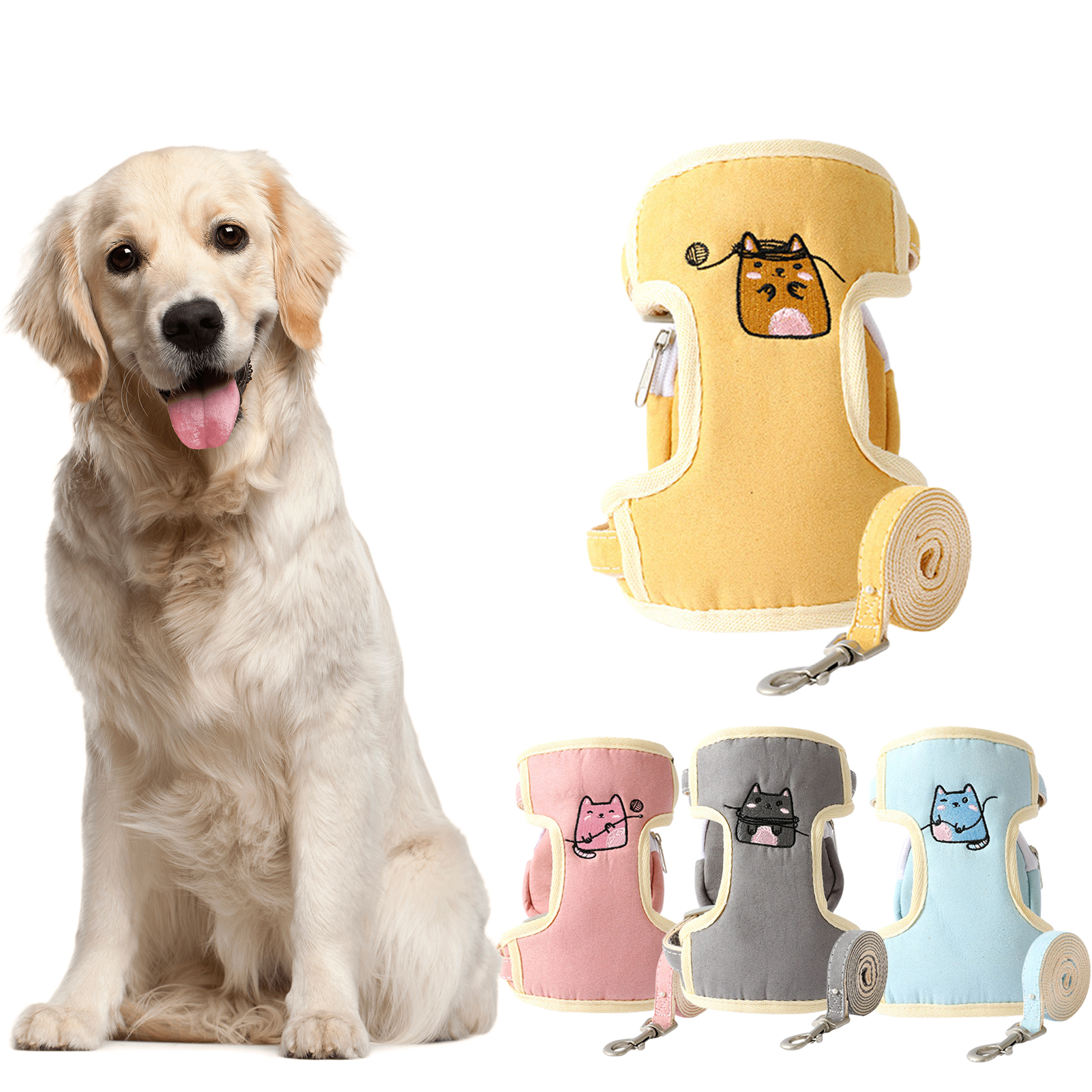 Eisoary Pet Chest Strap Fasten Belt Cartoon Printing I-shaped High ...