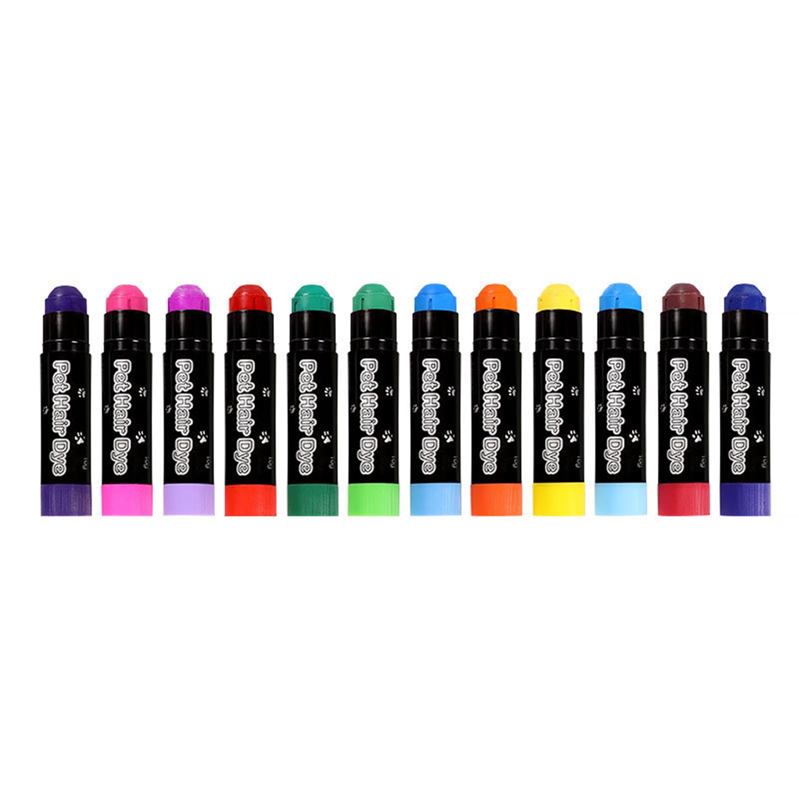Eisoary Pet Crayon Dog Hair Dye Paint Temporary 12 Colors Safe Pet Fur ...