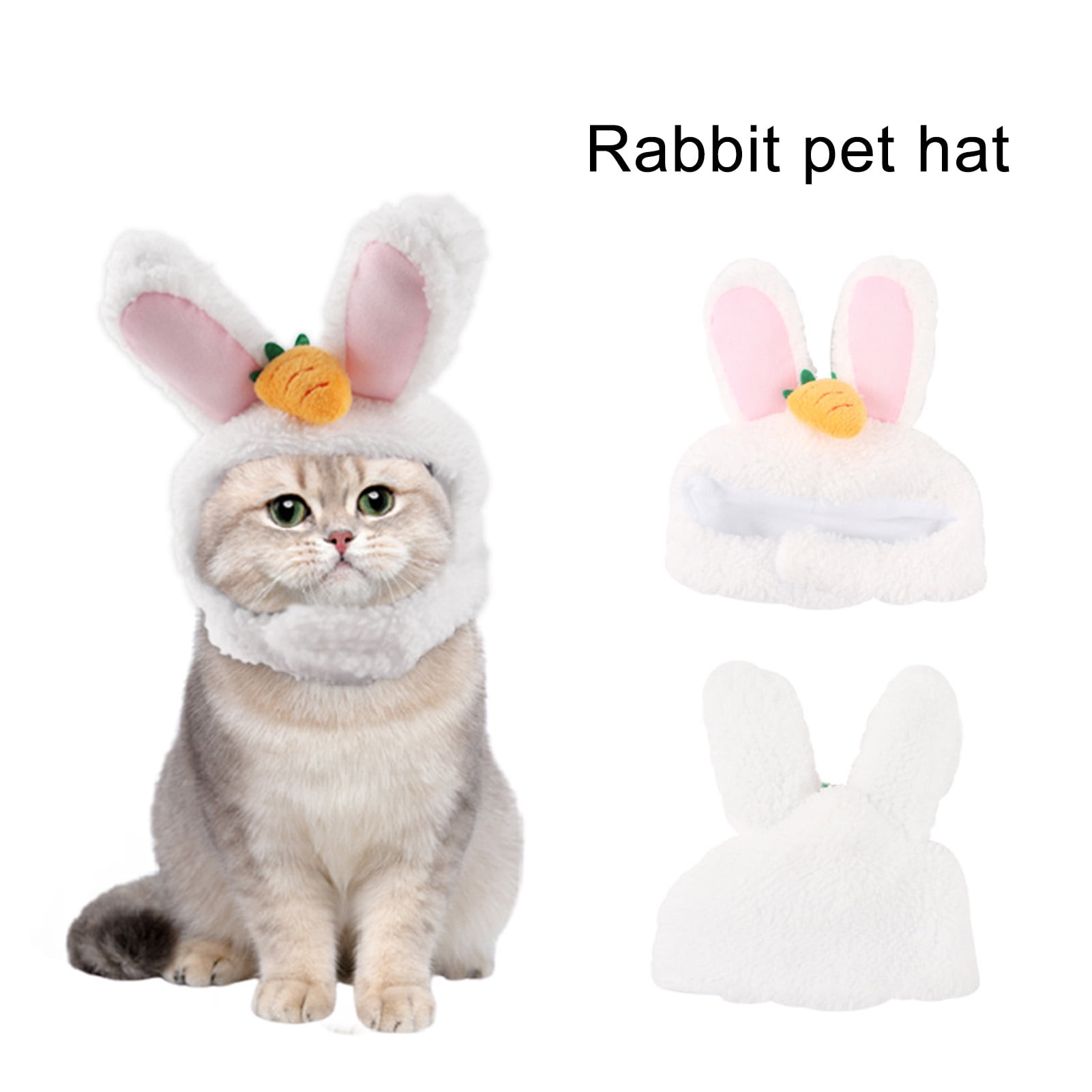 Eisoary Pet Headgear Cute Carrot Cartoon Bunny Hat Headwear Photo Props ...