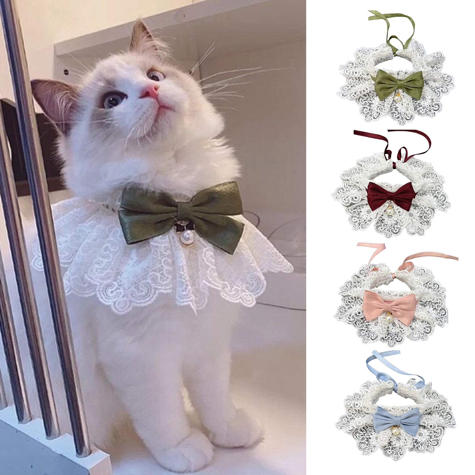 Eisoary Pet Neckerchief Attractive Charming Cute Cats Dogs Bowknot ...