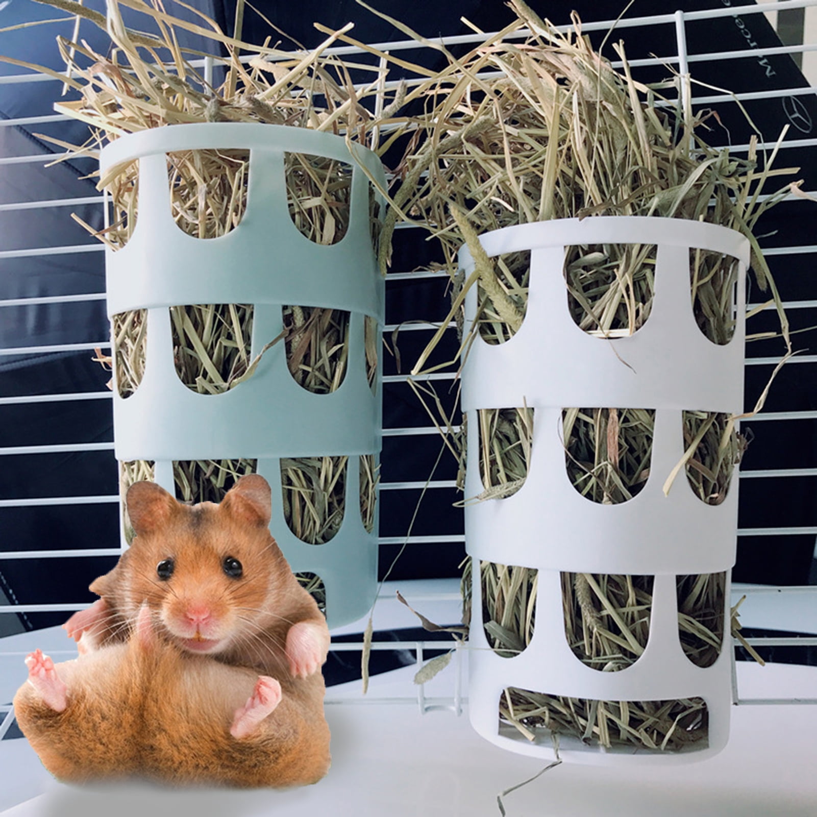 Eisoary Small Animal Grass Feeder Rack Hollow Design Rabbit Hamster ...