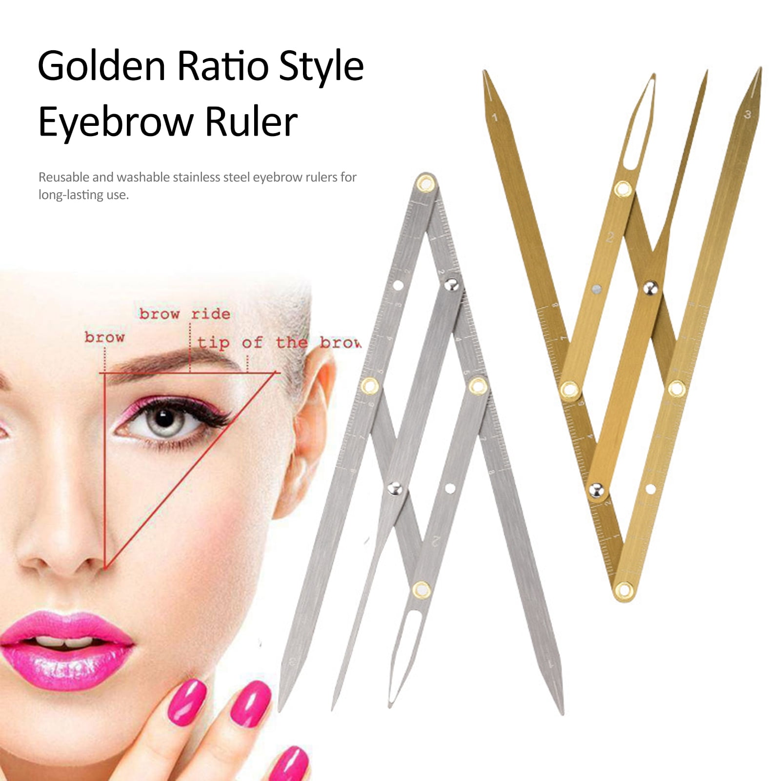 Eisoary Tattoo Eyebrow Ruler Tattoos Scale 3 Point Positioning ...