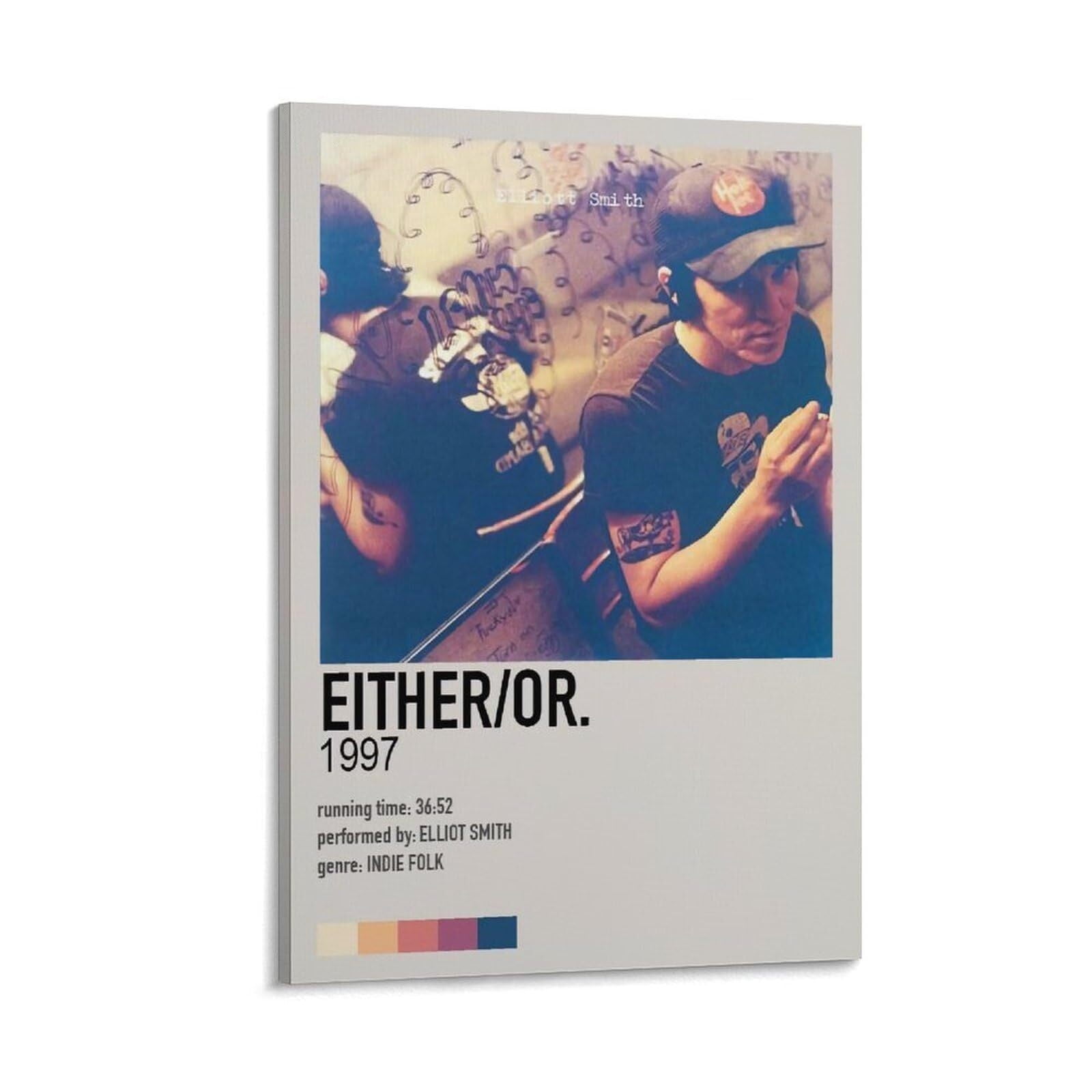 Either-Or Poster Elliot Smith Album Cover Canvas Poster Print Music ...