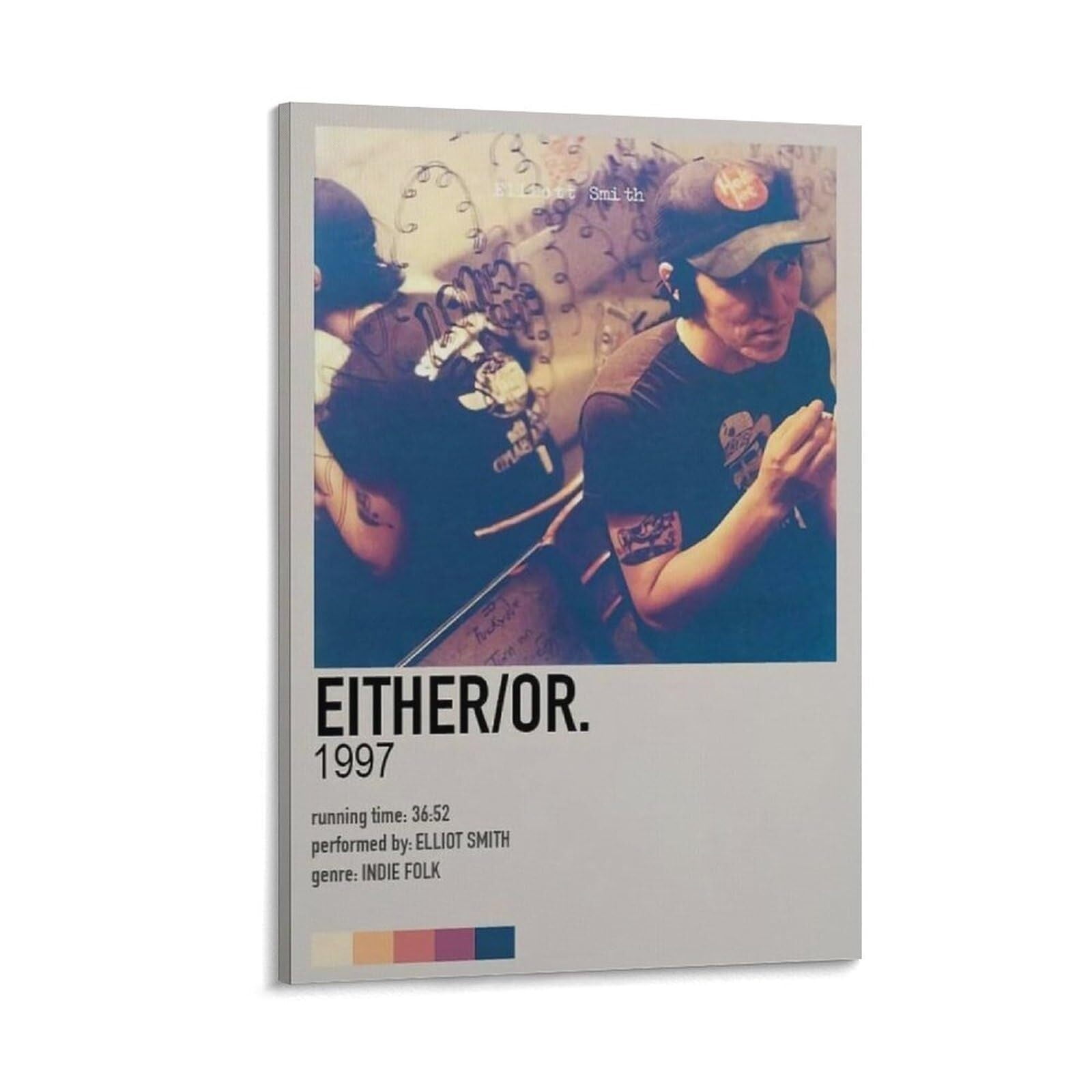 Either Or by Elliot Smith Canvas Poster Picture Print Wall Art Poster ...