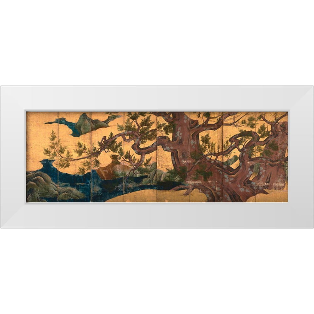 Eitoku, Kano 18x9 White Modern Wood Framed Museum Art Print Titled ...