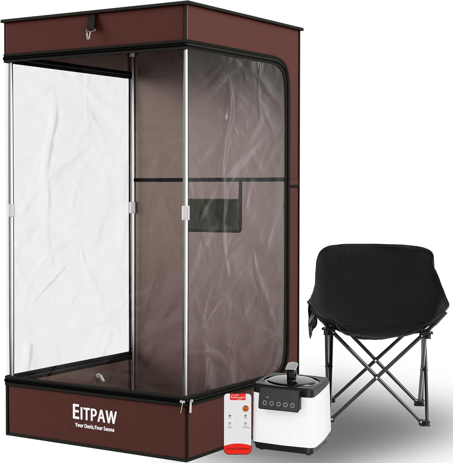 Eitpaw Sauna Box, Transparent Steam Sauna for Home Personal Use, RGB ...