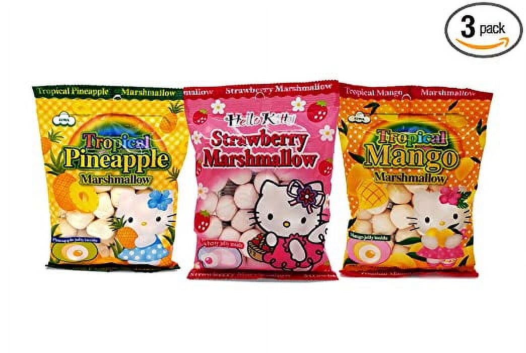 Eiwa Hello Kitty Jelly Marshmallow - Combo Pack of Strawberry, Mango ...