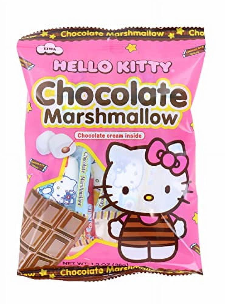 Eiwa Hello Kitty Marshmallow Chocolate, 1.3 oz Bag, Fluffy Marshmallow ...