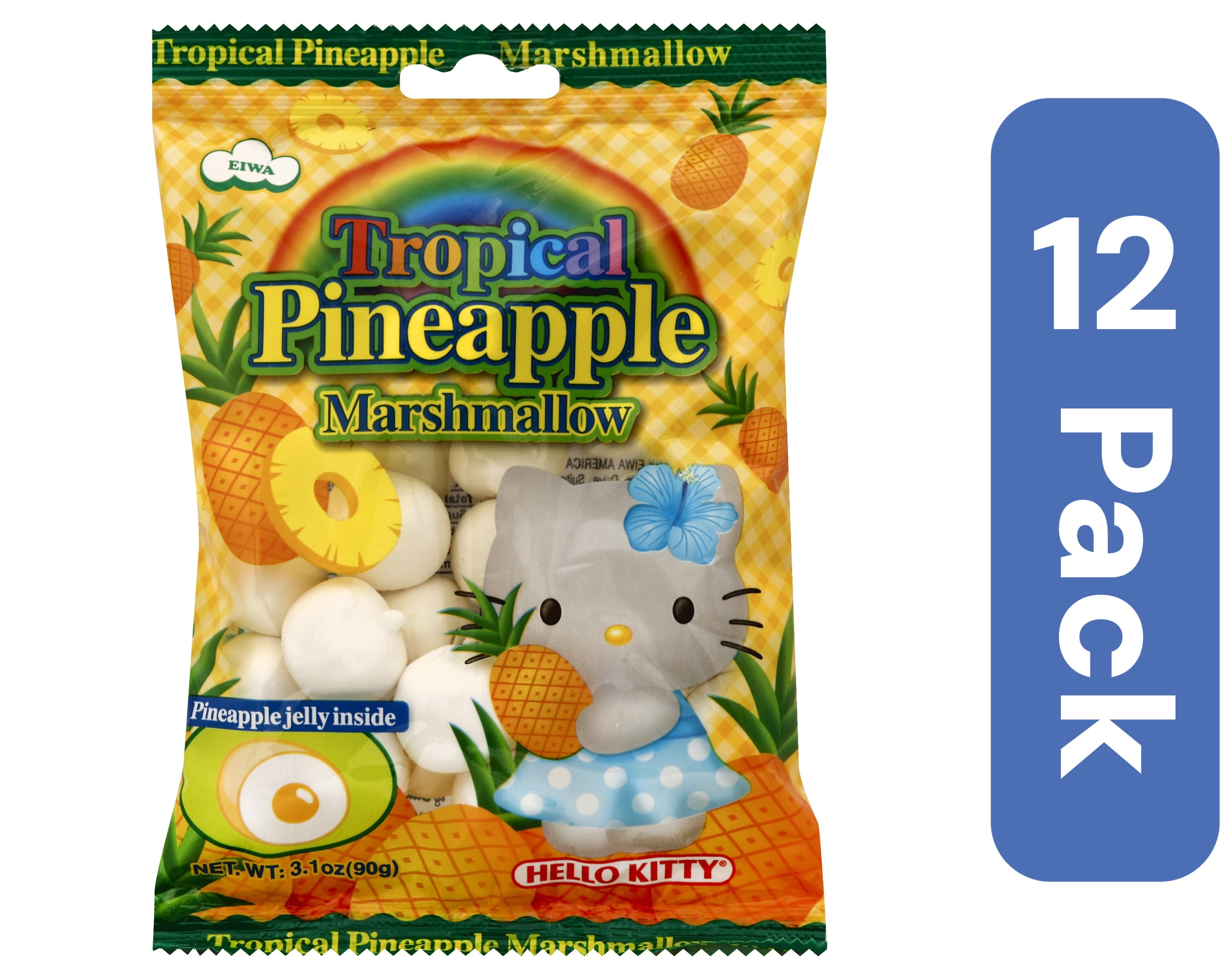Eiwa Marshmallow Pineapple Hello Kitty 3.1 oz (Pack of 12) - Walmart.com