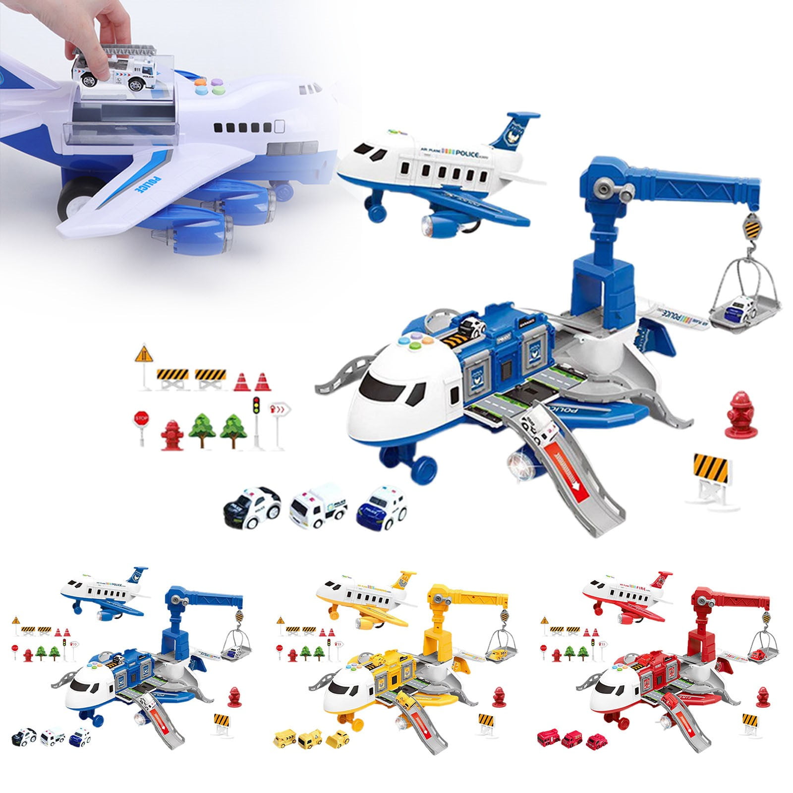 Ejection Track Storage Toy Ensemble: Powered Aircraft Alloy Car With ...