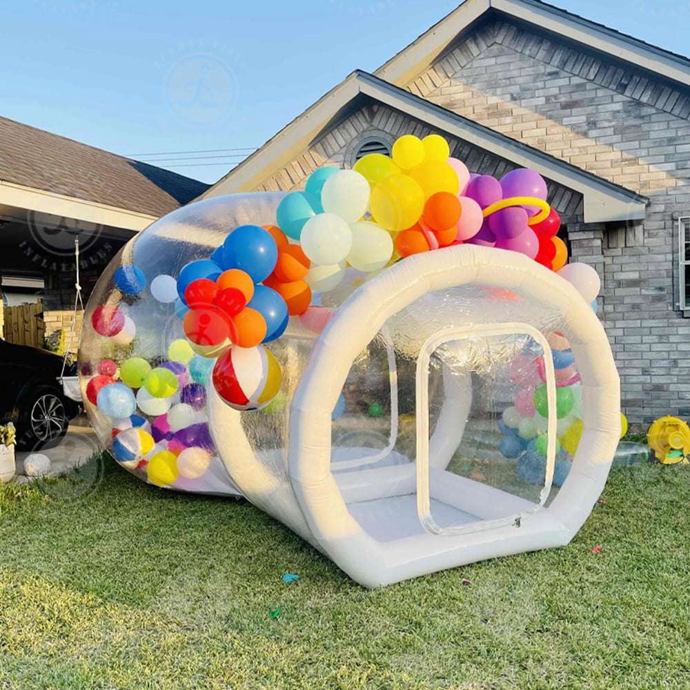 Ejia Inflatable Igloo Dome Tent, Air Tunnel Playhouse for Kids, Outdoor ...