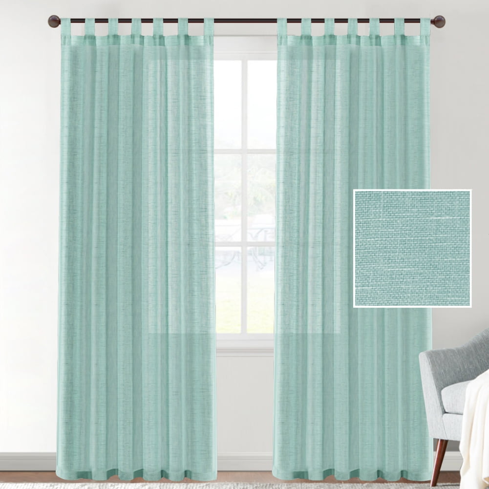 Ejiaya 100% Blackout Linen Curtains Full Light Blocking Curtains for ...