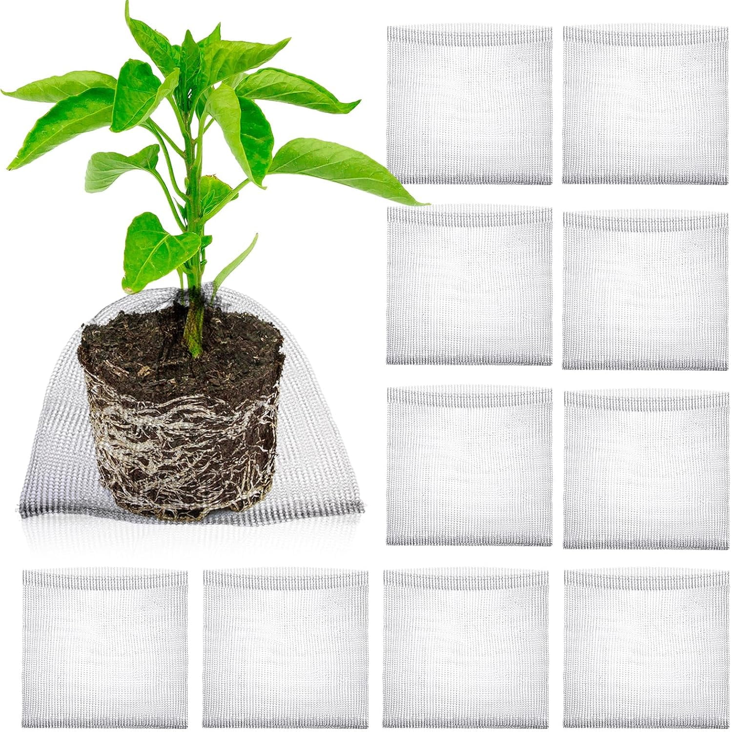 Ejiaya 10Pcs Root Guard Gopher Proof Wire Basket Mole and Vole Mesh ...