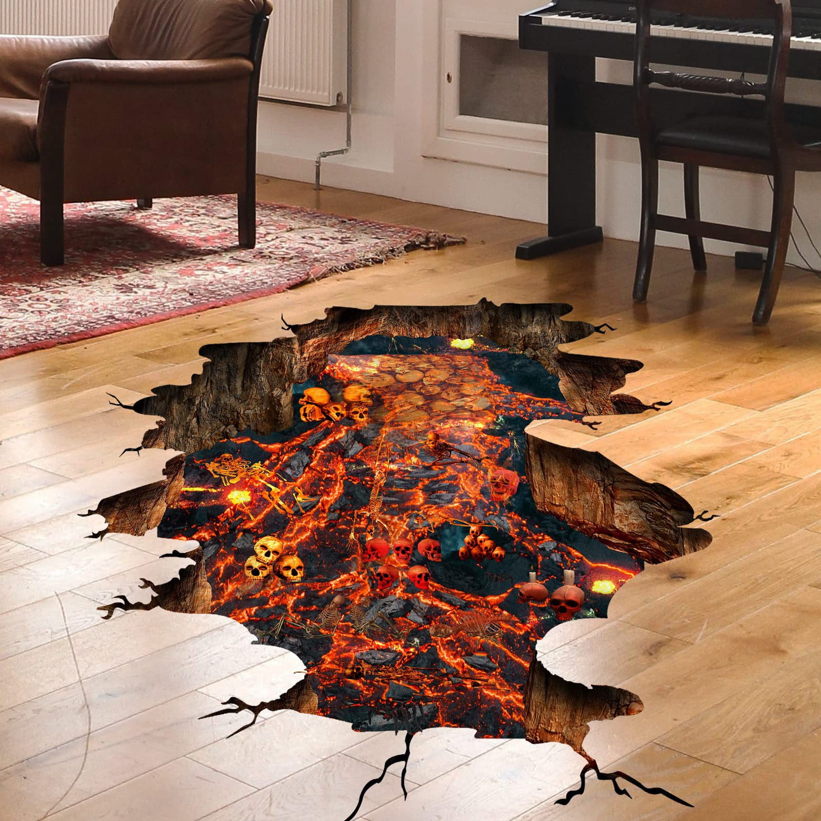 Ejiaya 3D Halloween Floor Wall Ceiling Stickers, Ghost Hand Scratching ...