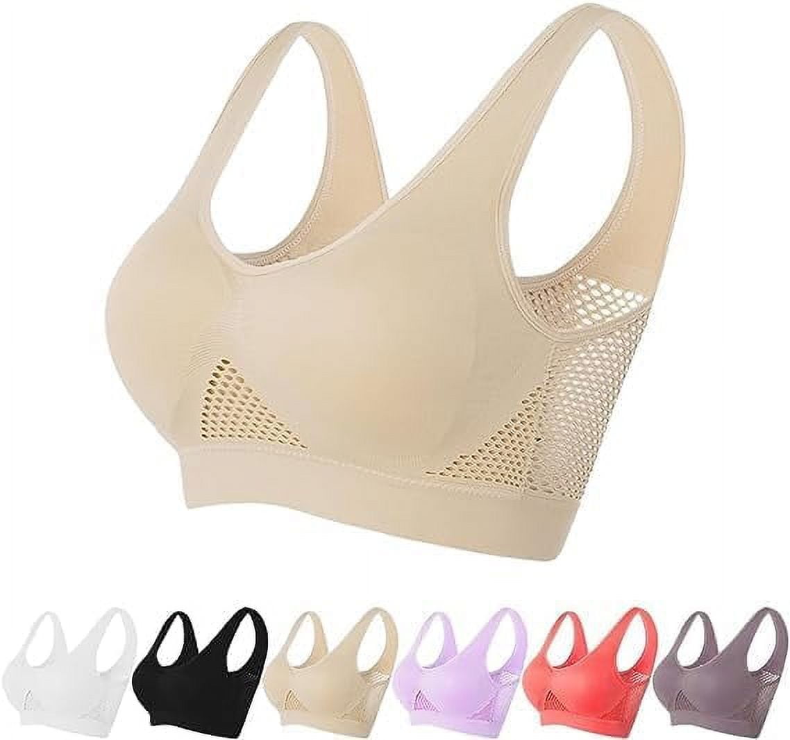 Ejiaya Breathable Cool Liftup Air Bra, 2024 Padded Sports Bra for Women ...