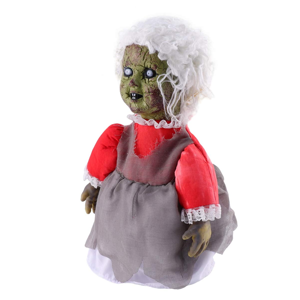 Ejiaya Halloween Creepy Dolls Scary Voice-Activated Induction Walking ...