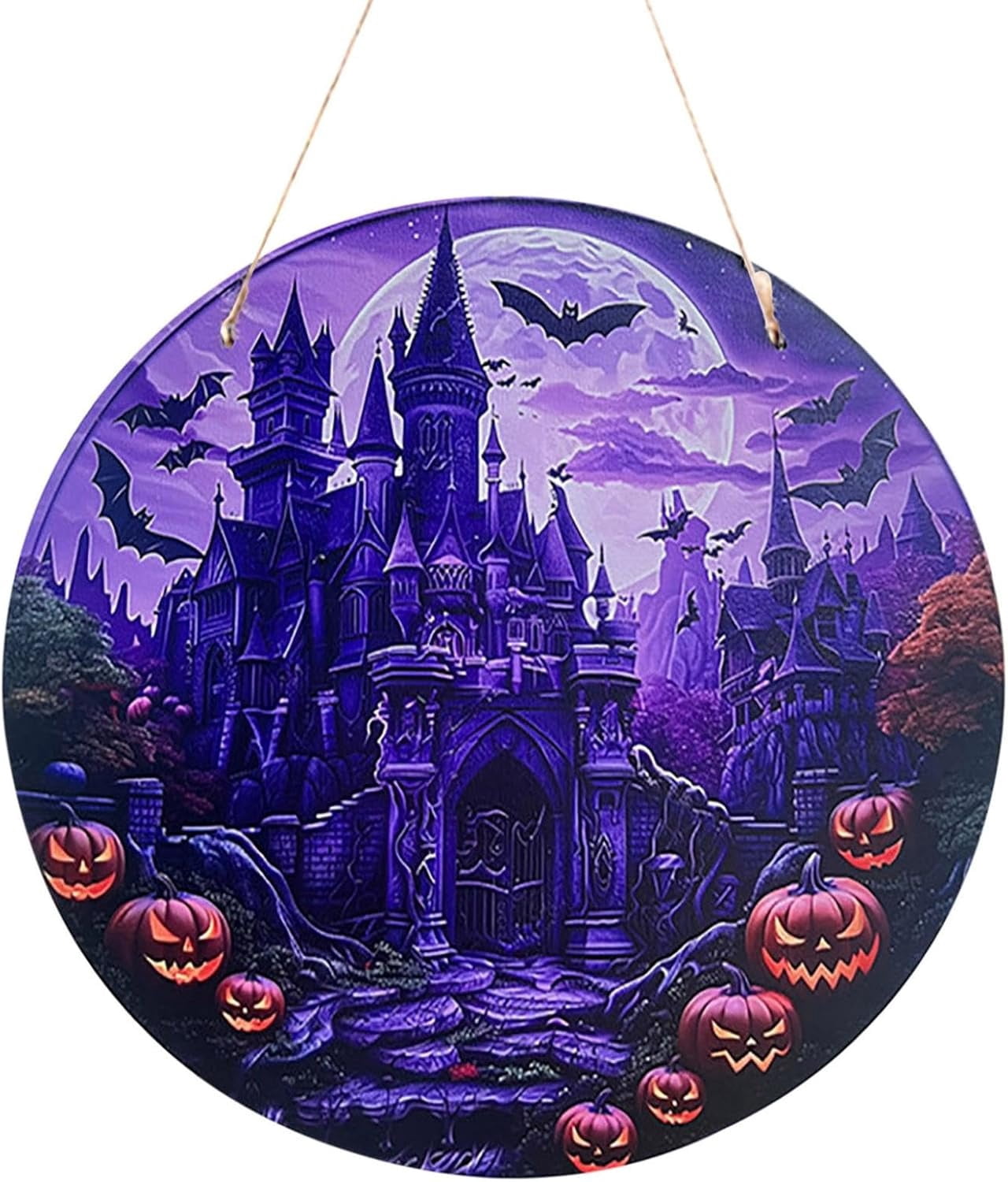 Ejiaya Halloween Welcome Sign Decorations, Halloween Welcome Hanging ...