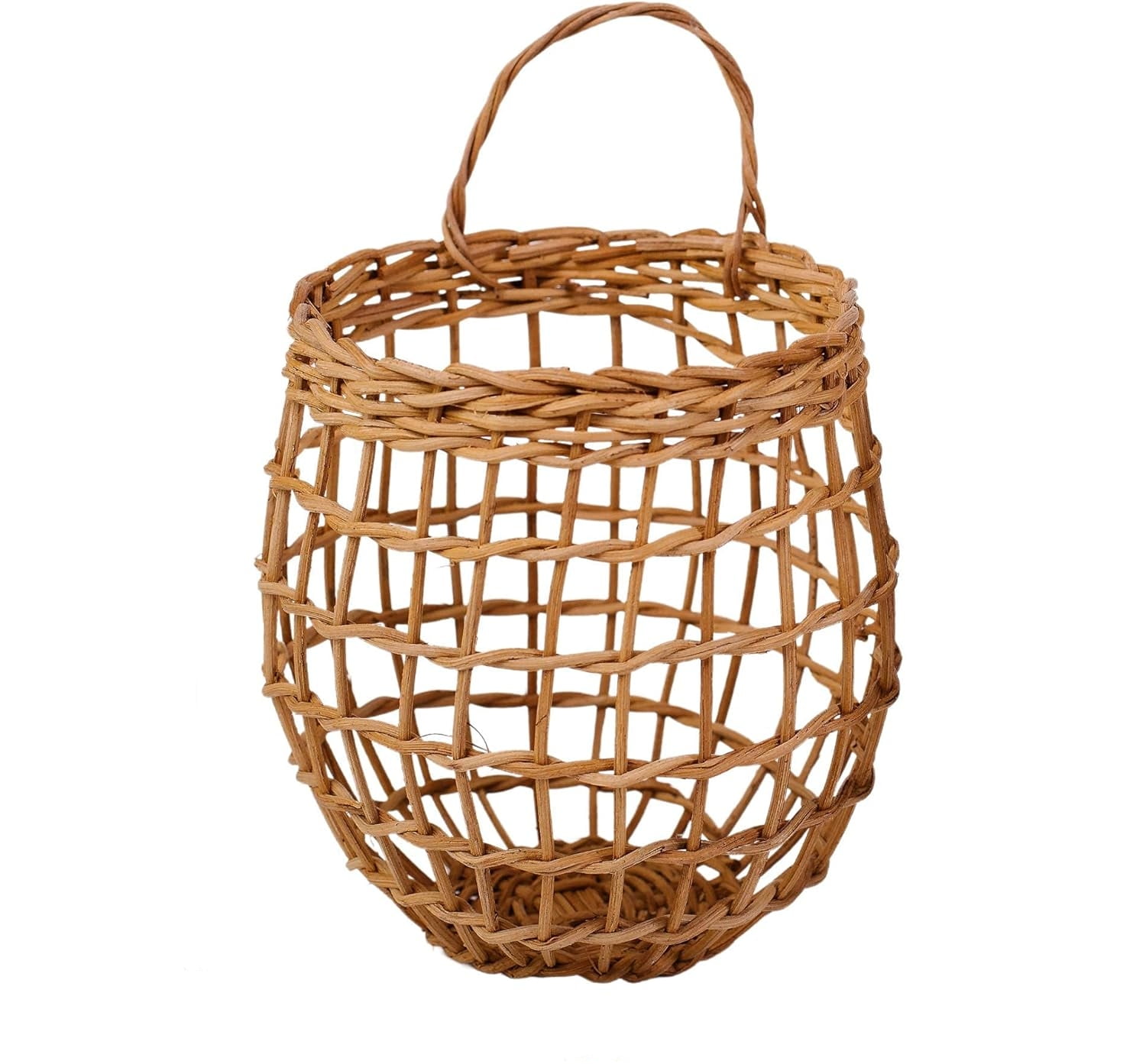 Ejiaya Onion Basket, Hand Woven Rattan Chic Decorative Hanging Wall ...