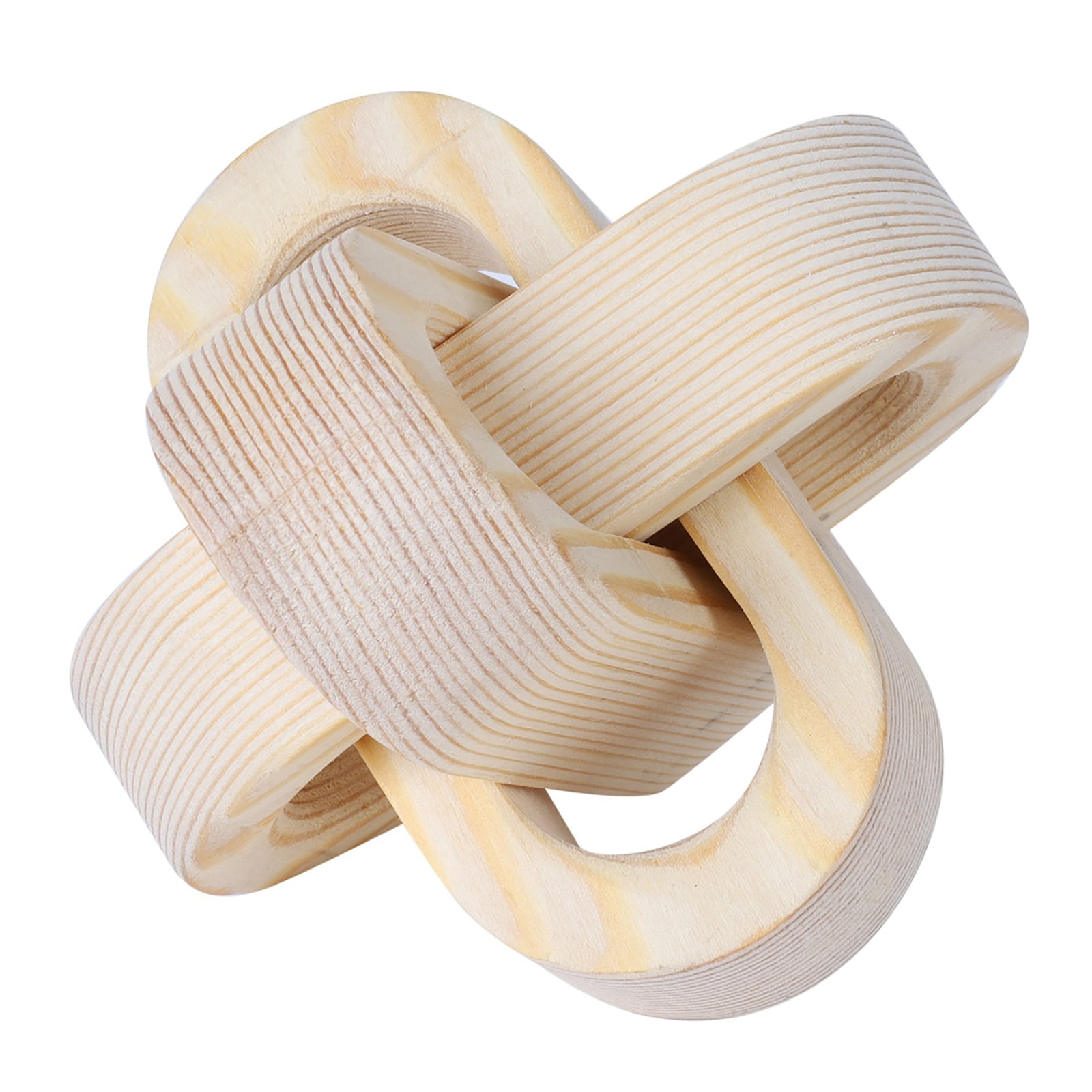 Ejiaya Wood Knot Decor,3-Link Wood Chain Link Decor,Hand Carved ...