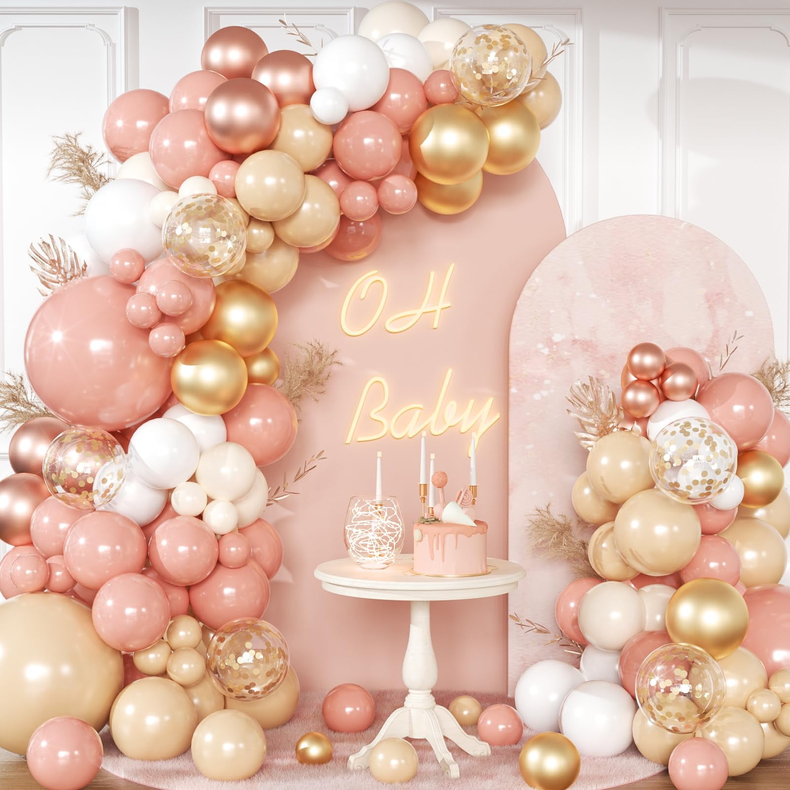 Ejonir injonir 139pcsTRDN Blush Pink Balloons Garland Arch Kit - 145 ...