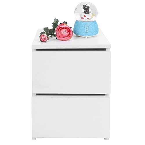 Ejoyous Night Table, Particleboard Spacious Tabletop Side Table with 2 ...