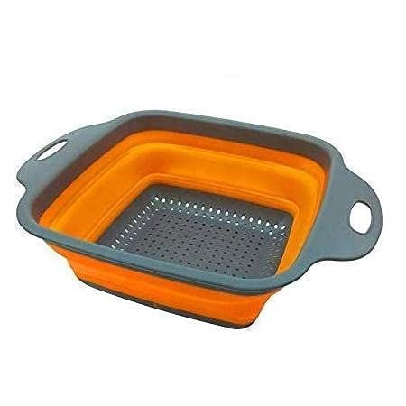 Ekdant Silicone Square Folding Drain 1 Pcs Food Strainer Collapsible ...
