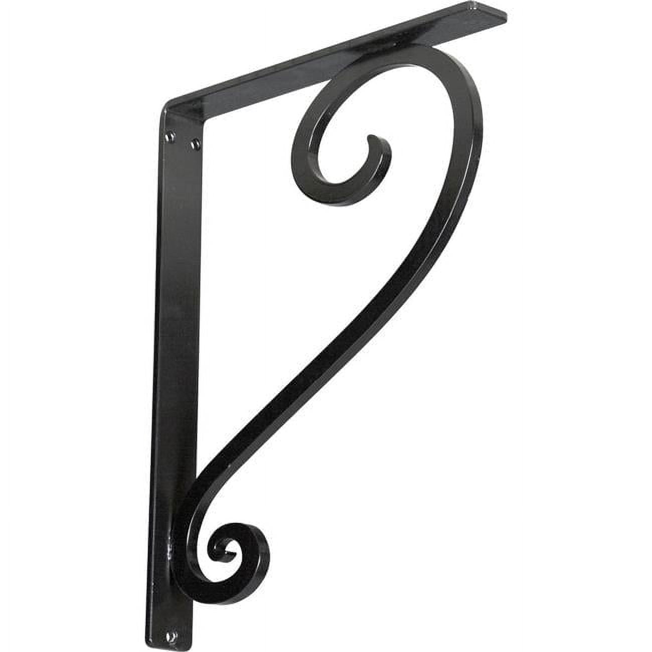 Ekena Millwork 1 1/2"W x 12"D x 15"H Edwards Wrought Iron Bracket ...