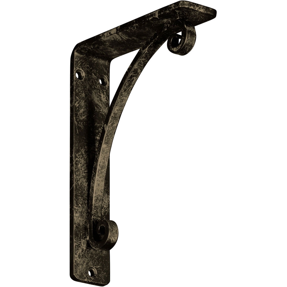 Ekena Millwork 1 1/2"W x 5 1/2"D x 8"H Legacy Wrought Iron Bracket ...