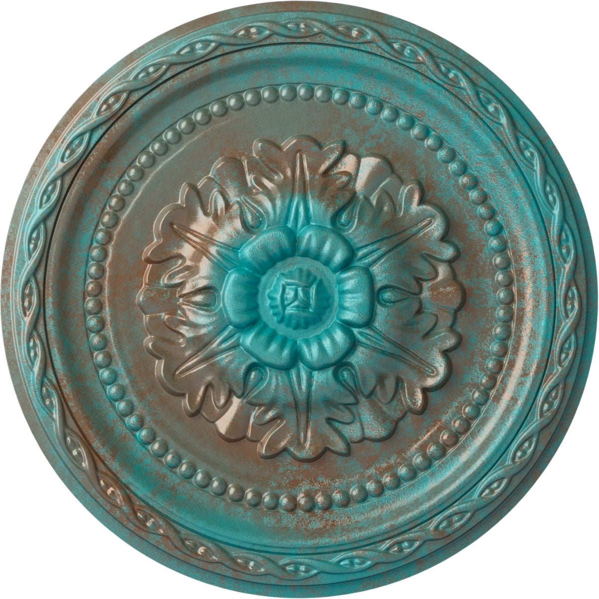 Ekena Millwork 11 1/2"OD x 1"P Palmetto Ceiling Medallion, Hand-Painted ...