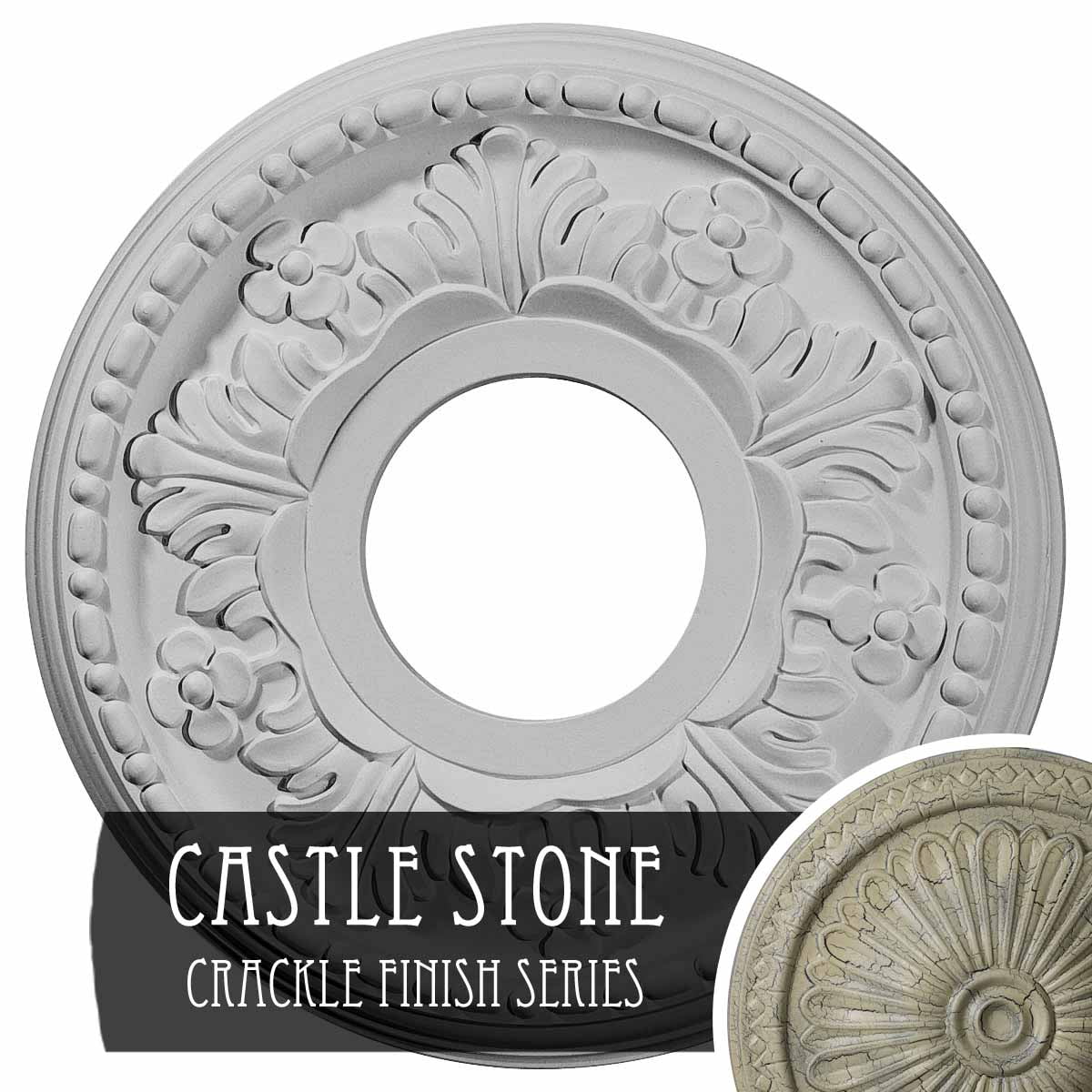 Ekena Millwork 11 7/8"OD x 3 5/8"ID x 7/8"P Helene Ceiling Medallion ...