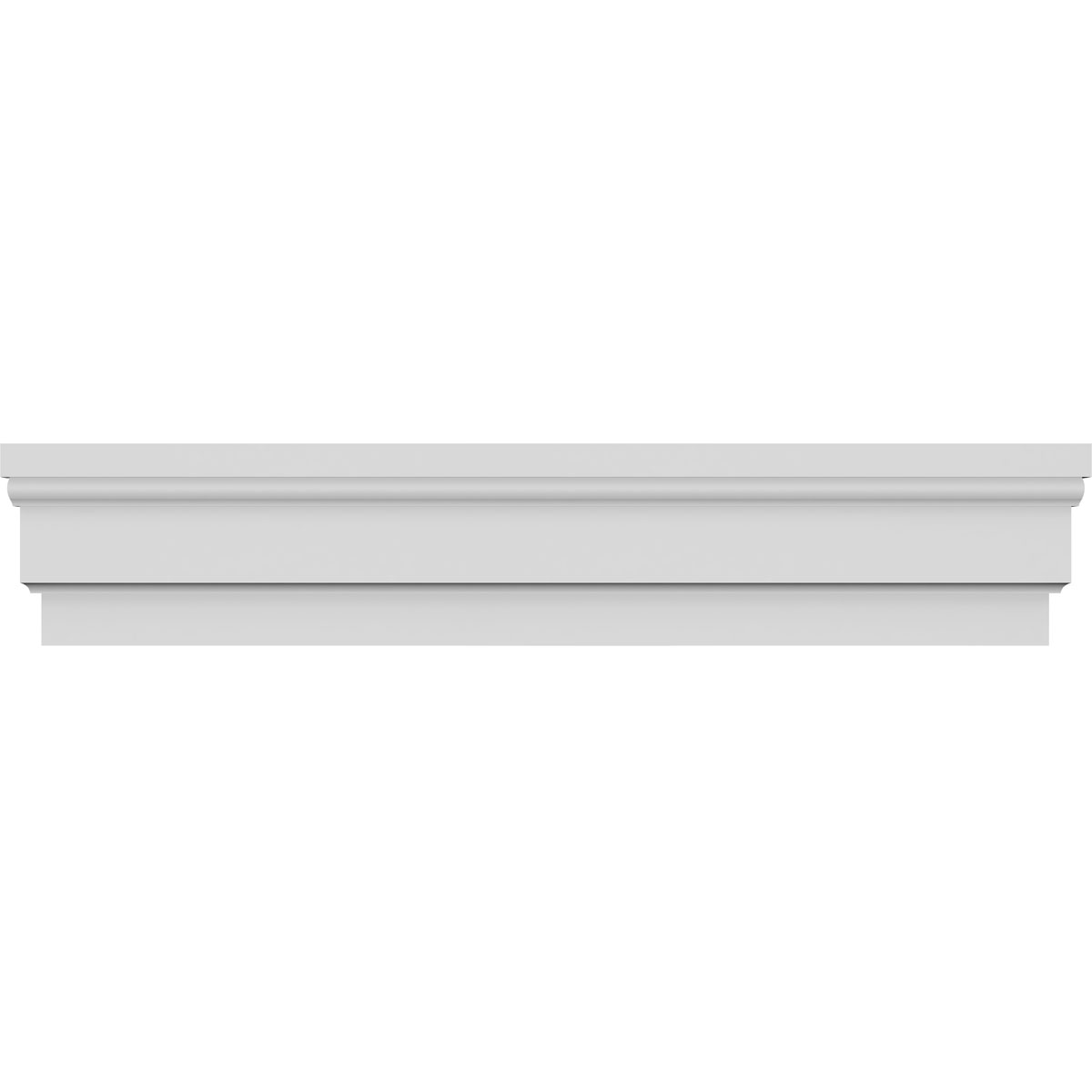 Ekena Millwork 115" Bottom Width x 119 5/8" Top Width x 12 7/8"H x 1 1/ ...