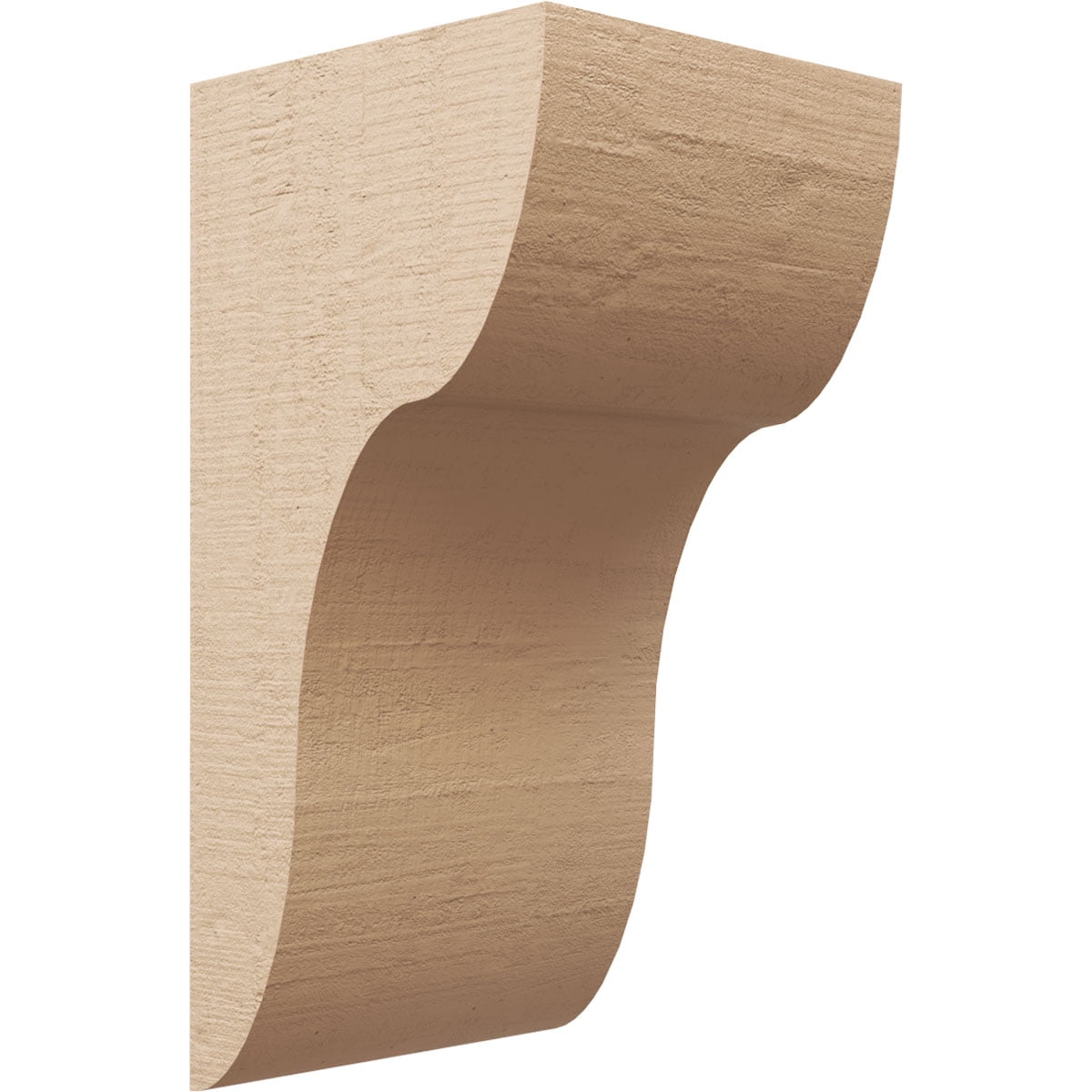 12"W x 12"D x 24"H Wide Carmel Rough Cedar Woodgrain TimberThane Corbel ...
