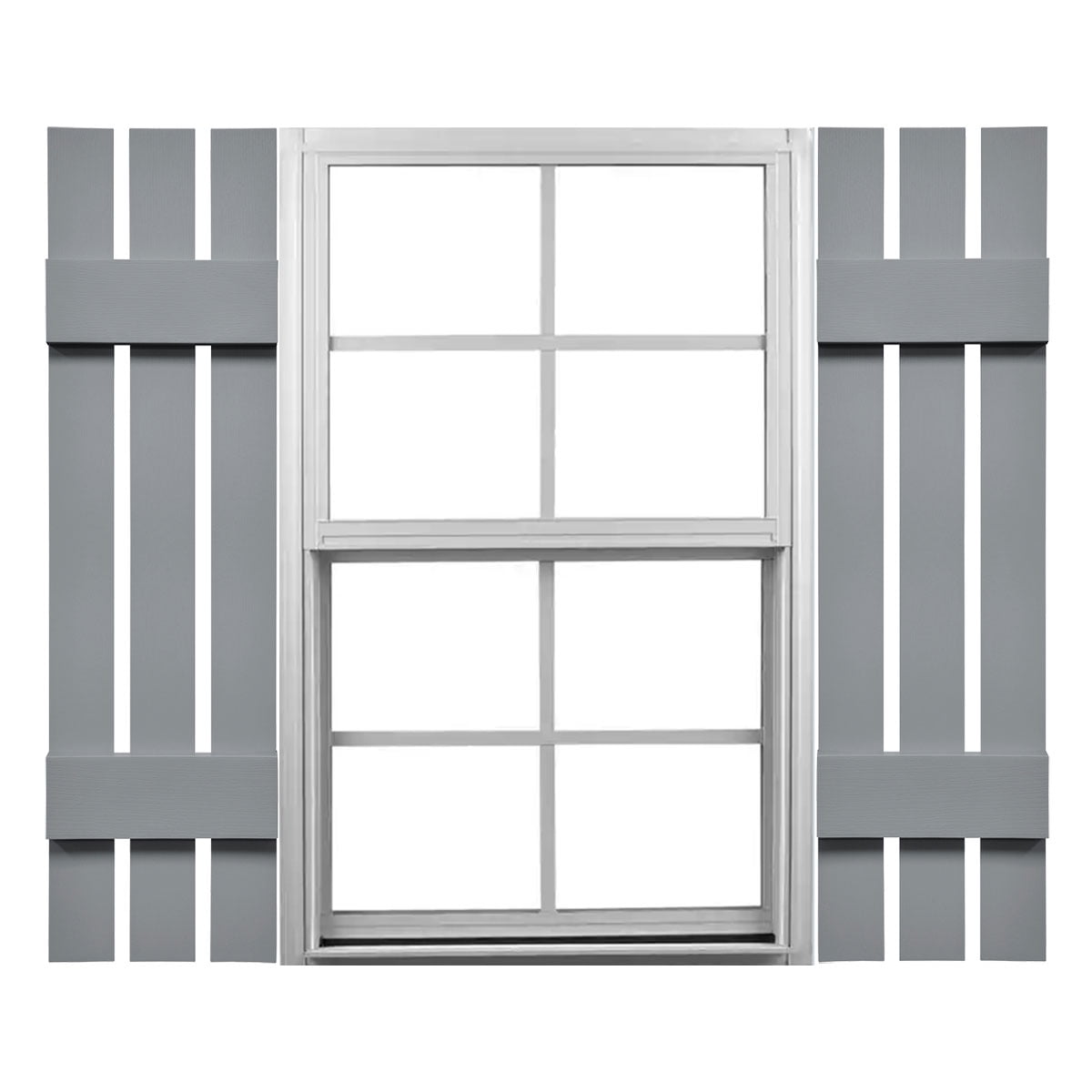 Ekena Millwork 12"W x 47"H Mid-America Vinyl, Standard Size Three Board ...
