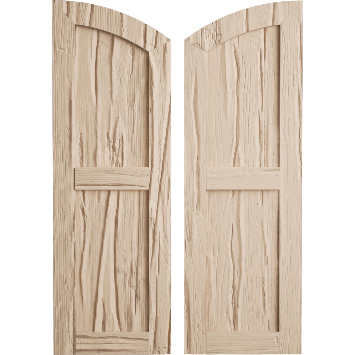 Ekena Millwork 12"W x 50"H (46" Low Side) Timberthane Riverwood Two ...