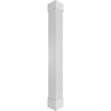 6" x 8' Endura-Aluminum Empire Style Column, Square Shaft (Load-Bearing ...