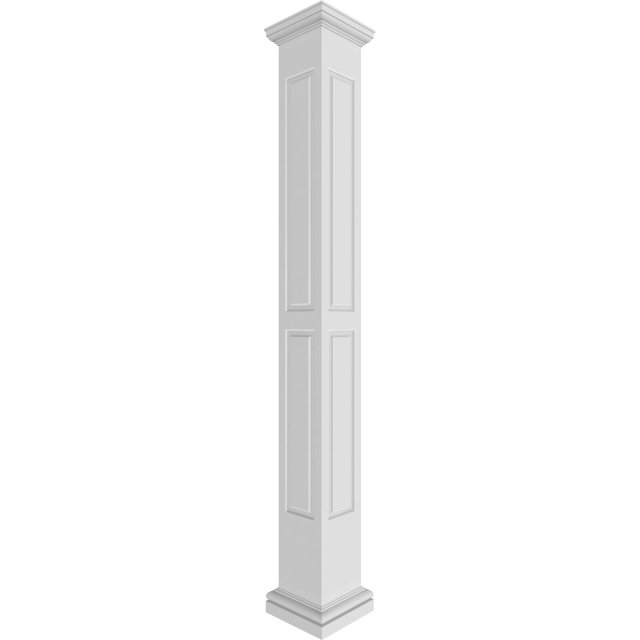 Ekena Millwork 12"W x 9'H Craftsman Classic Square Non-Tapered, Double ...