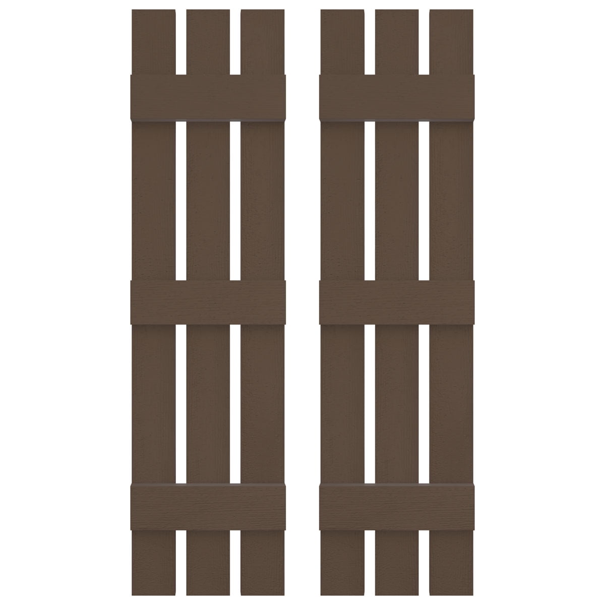 Ekena Millwork 12 in. W x 55 in. H Builders Edge, Standard Three Board ...