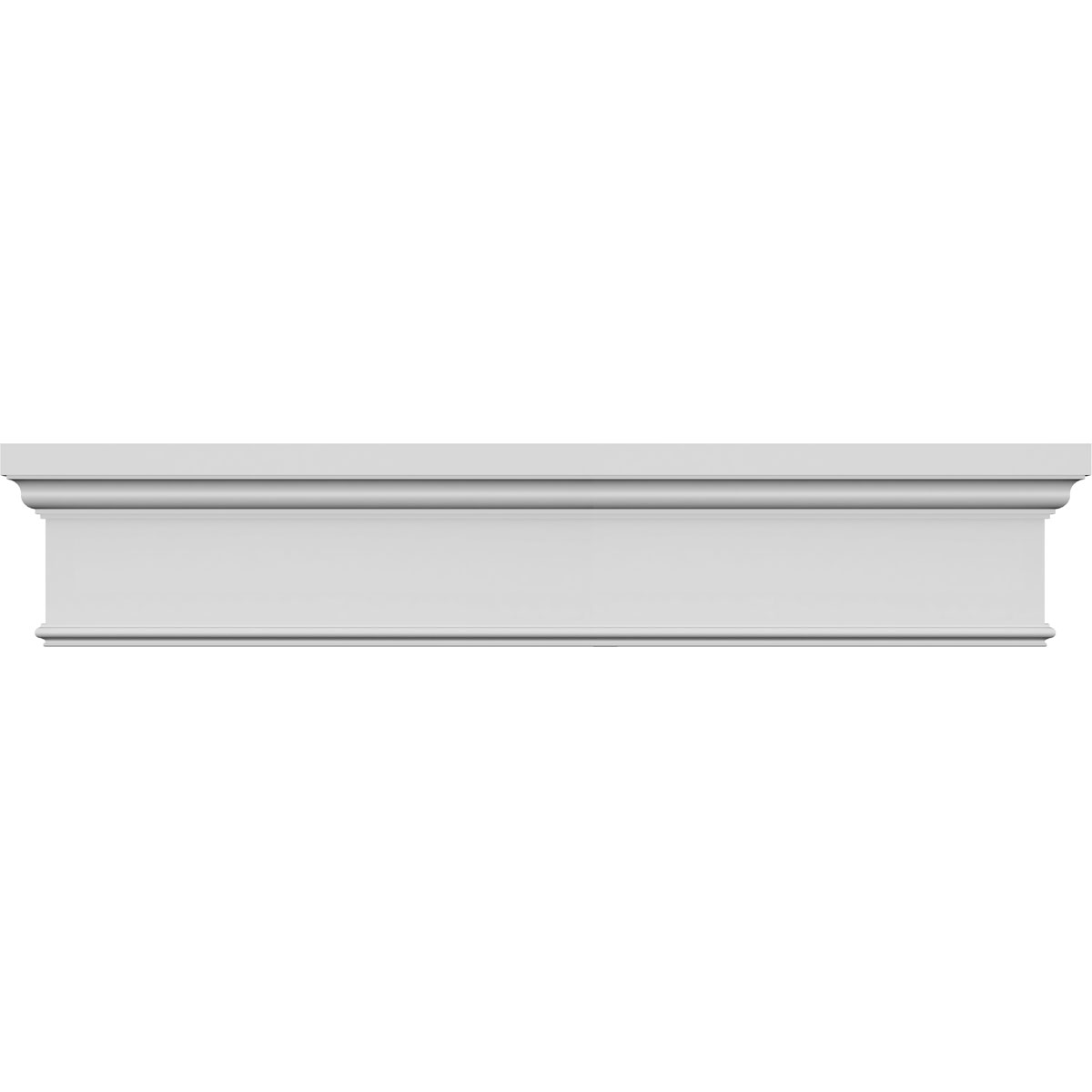 Ekena Millwork 138" Bottom Width x 143 1/4" Top Width x 13 3/4"H x 7/8 ...