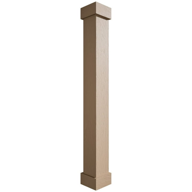 Ekena Millwork 14"W x 14'H Rough Sawn Endurathane Faux Wood Non-Tapered ...