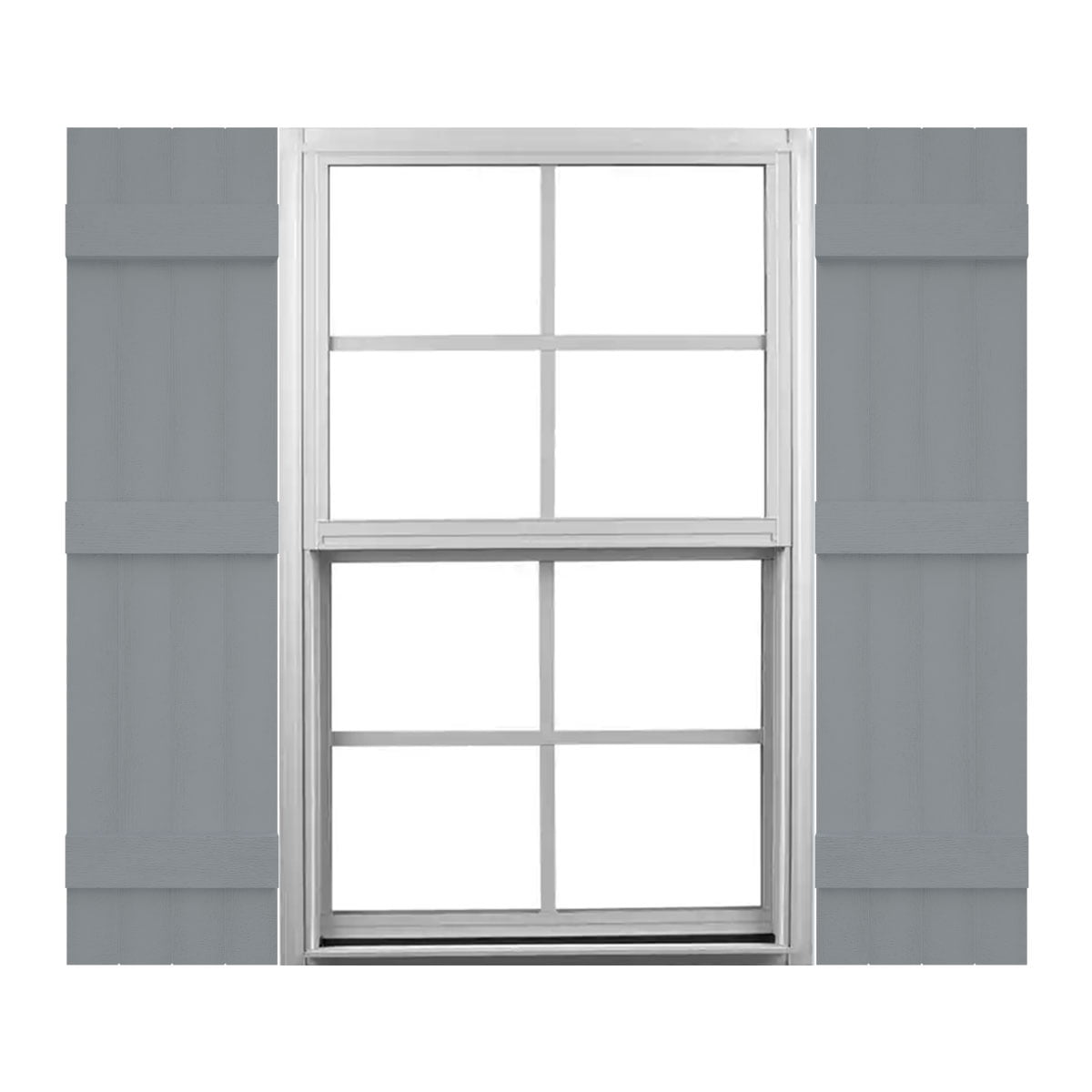 Ekena Millwork 14"W x 63"H Mid-America Vinyl, Standard Size Four Board ...