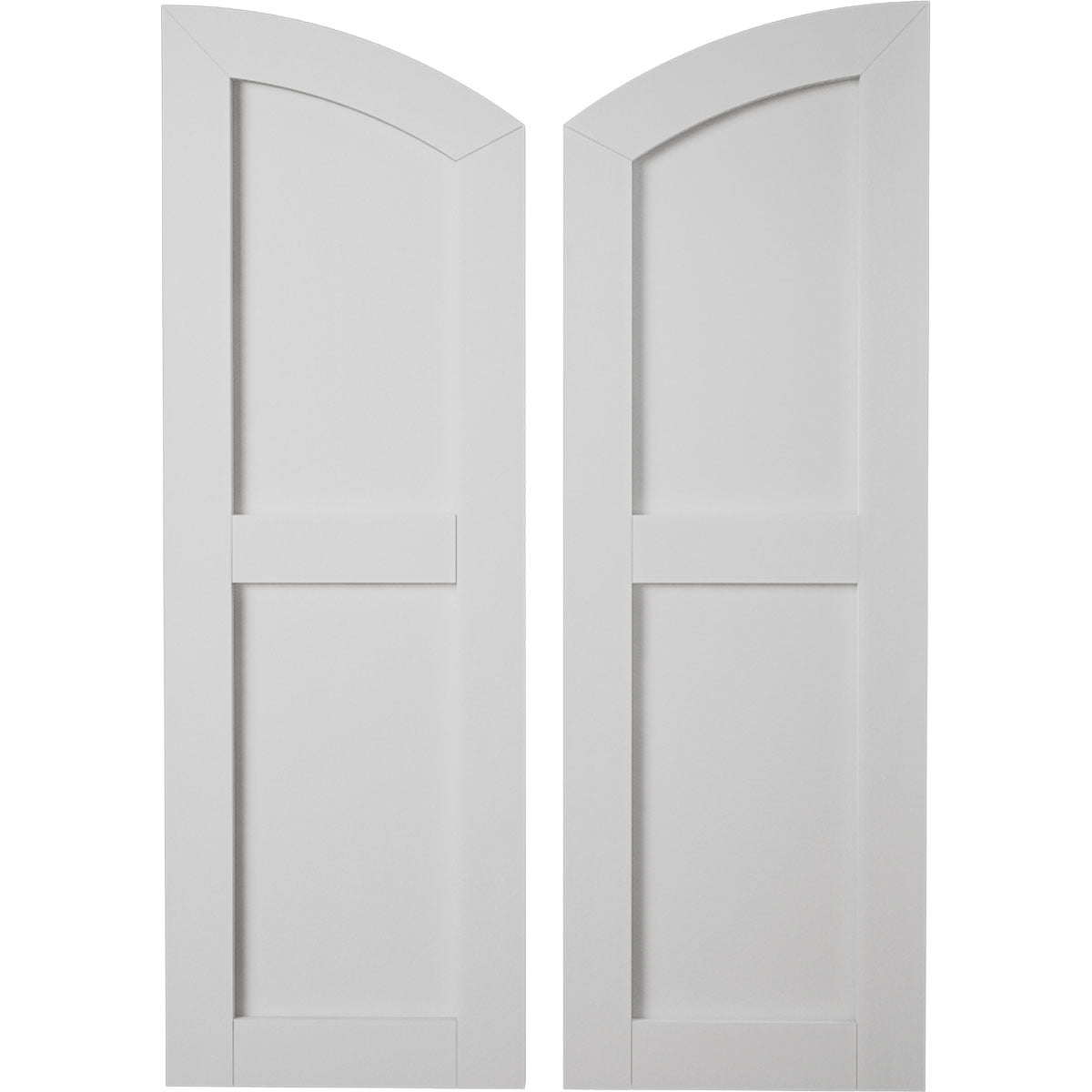 Ekena Millwork 15"W x 56"H (51" Low Side) Timberthane Smooth Two Equal ...