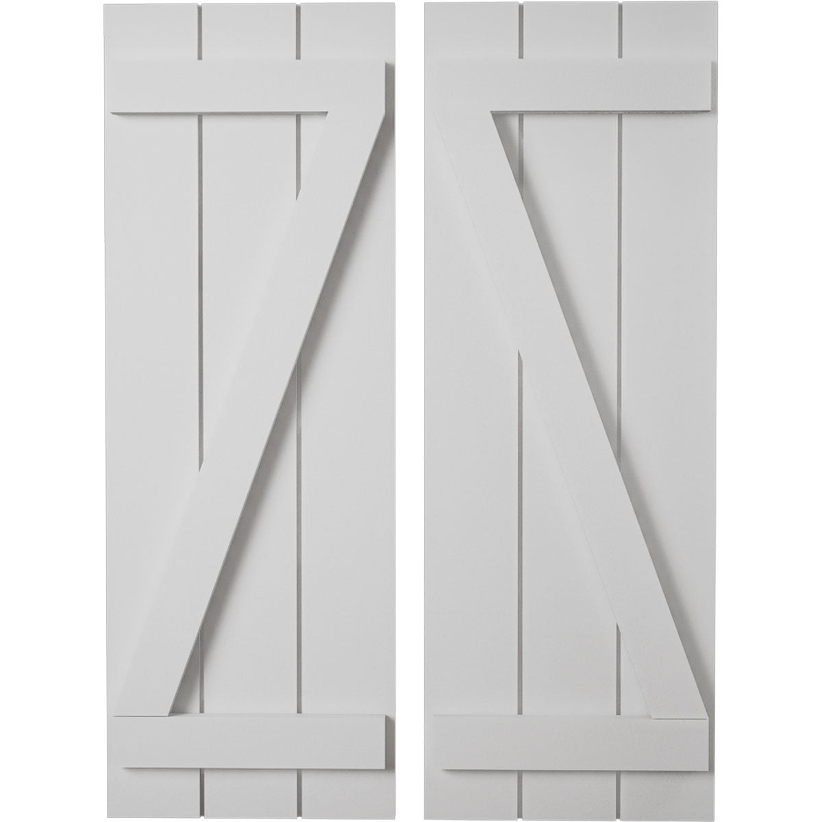 Ekena Millwork 16 1/2"W x 36"H Rustic Three Board Joined Board-n-Batten ...