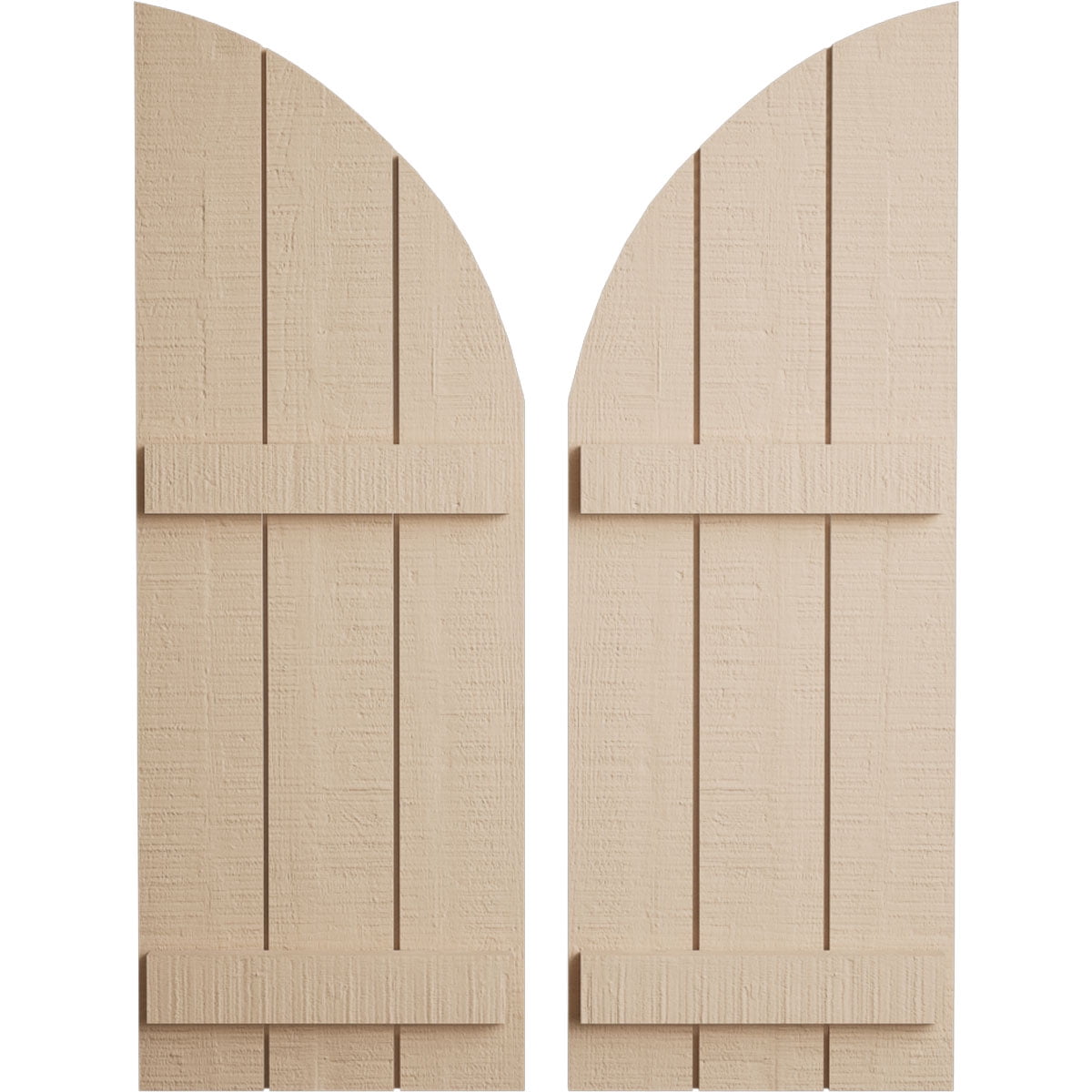 Ekena Millwork 16 1/2"W x 46"H (29 1/2" Low Side) Timberthane Rough ...