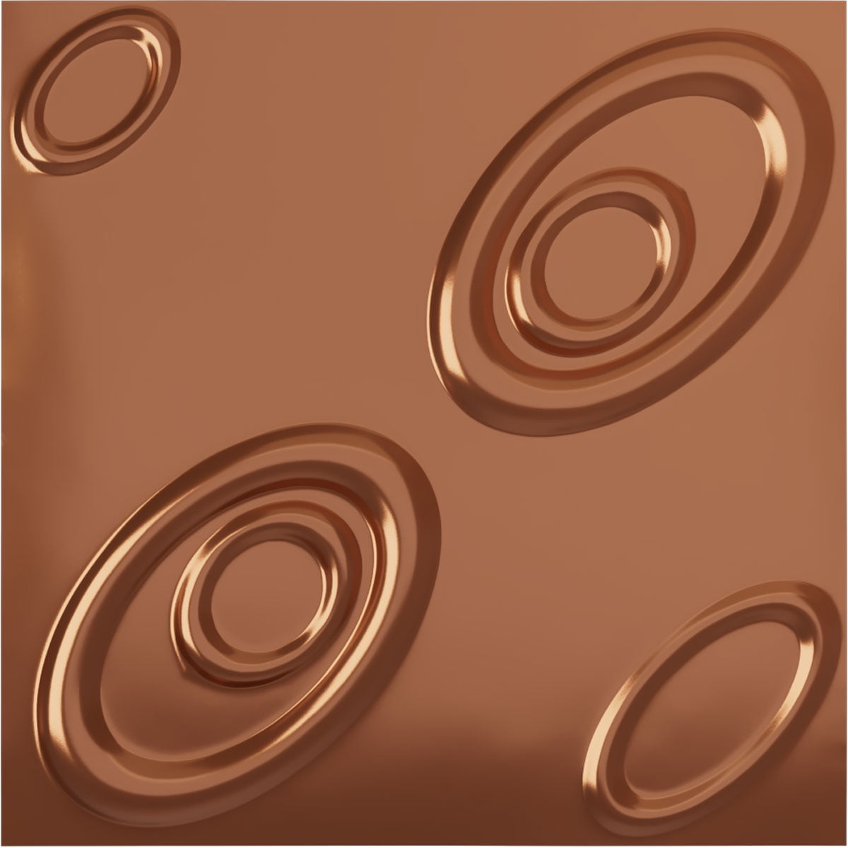 19 5/8"W x 19 5/8"H Maria EnduraWall Decorative 3D Wall Panel, Bright Coat Copper (Covers 2.67 ...
