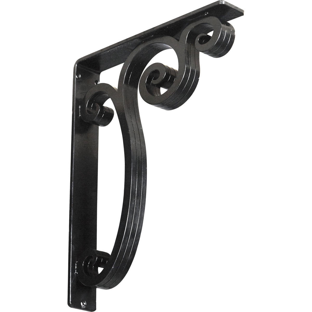 Ekena Millwork 2"W x 12"D x 15"H Avery Wrought Iron Bracket, (Triple ...