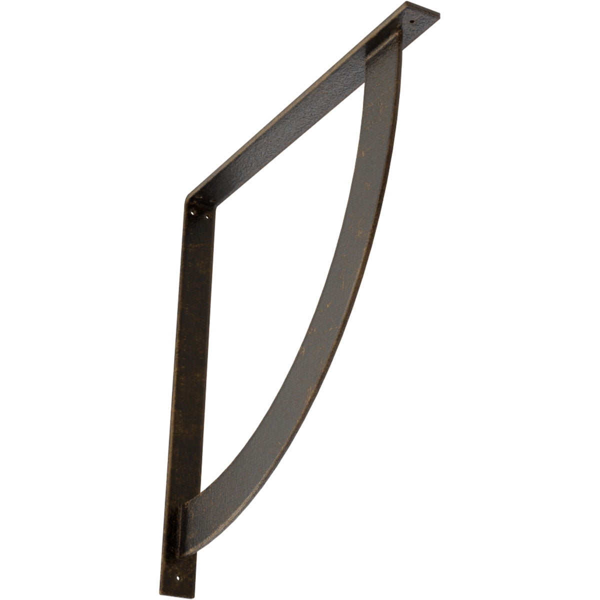 Ekena Millwork 2"W x 24"D x 24"H Bulwark Steel Bracket, Antiqued Brass ...
