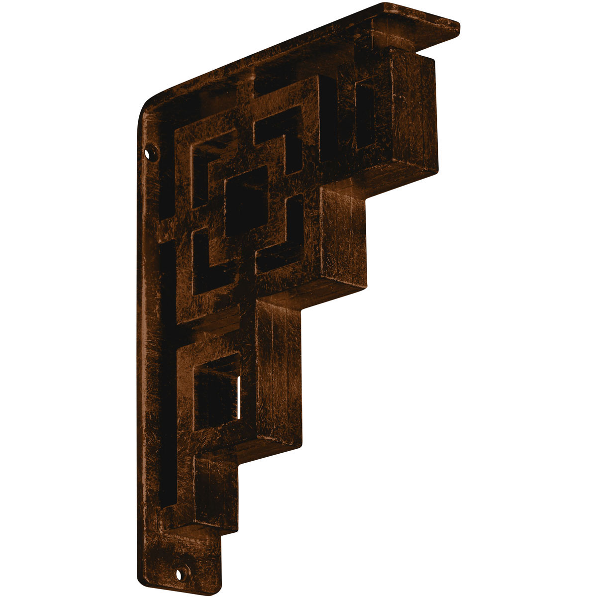 Ekena Millwork 2"W x 7 1/2"D x 10"H Eris Wrought Iron Bracket, (Triple ...