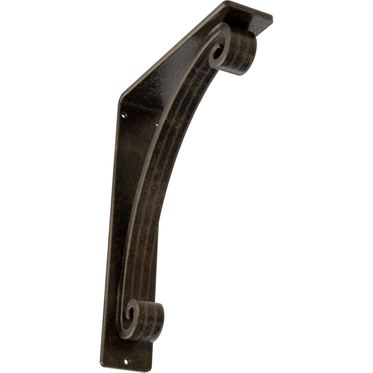 Ekena Millwork 2"W x 7 1/2"D x 10"H Legacy Wrought Iron Bracket ...