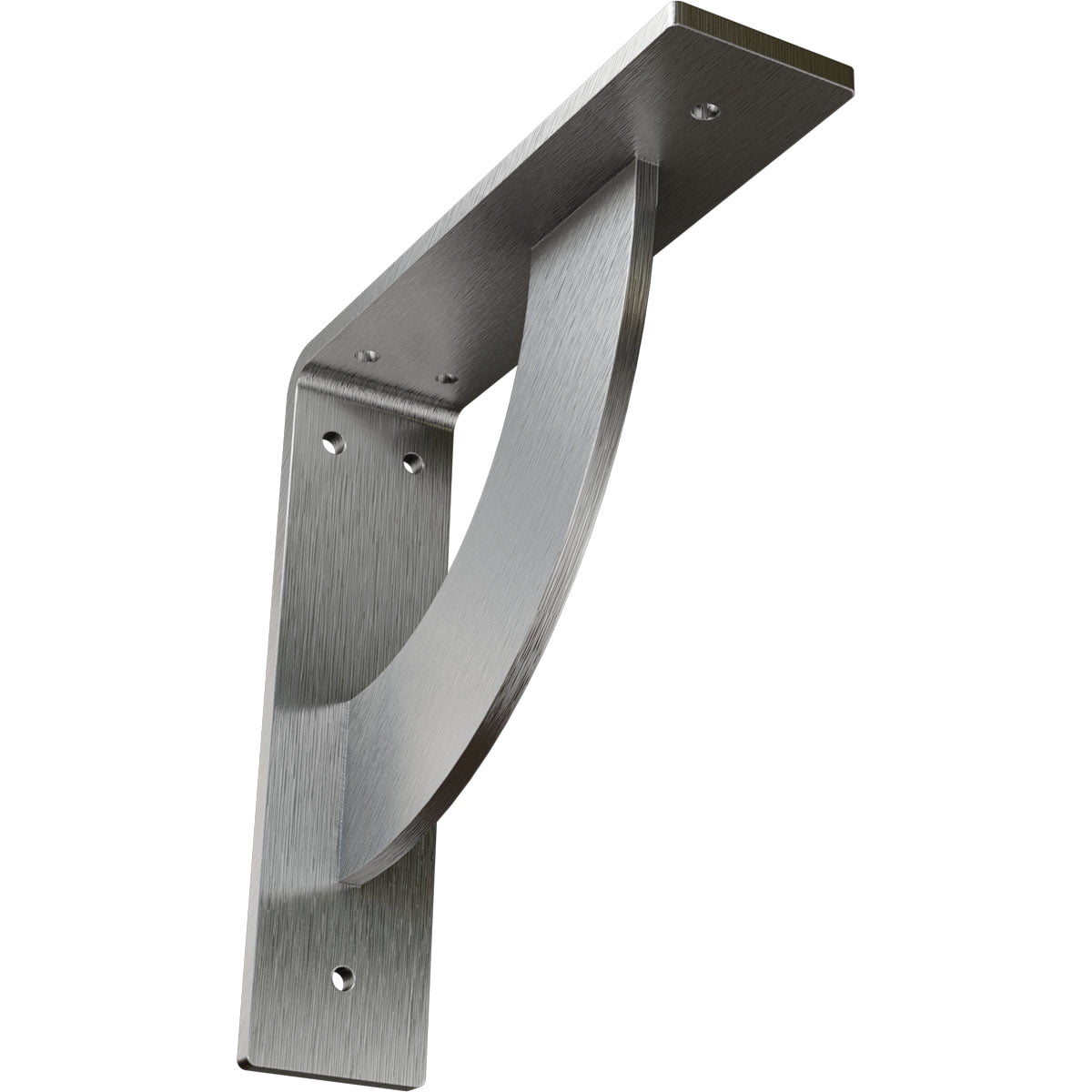 Ekena Millwork 2"W x 8"D x 8"H Bulwark Steel Bracket, Stainless Steel ...