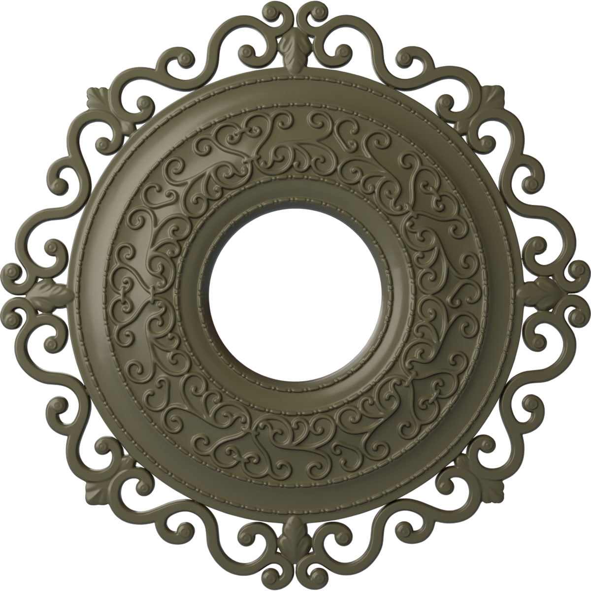 Ekena Millwork 22"OD x 6 1/4"ID x 1 3/4"P Orrington Ceiling Medallion ...